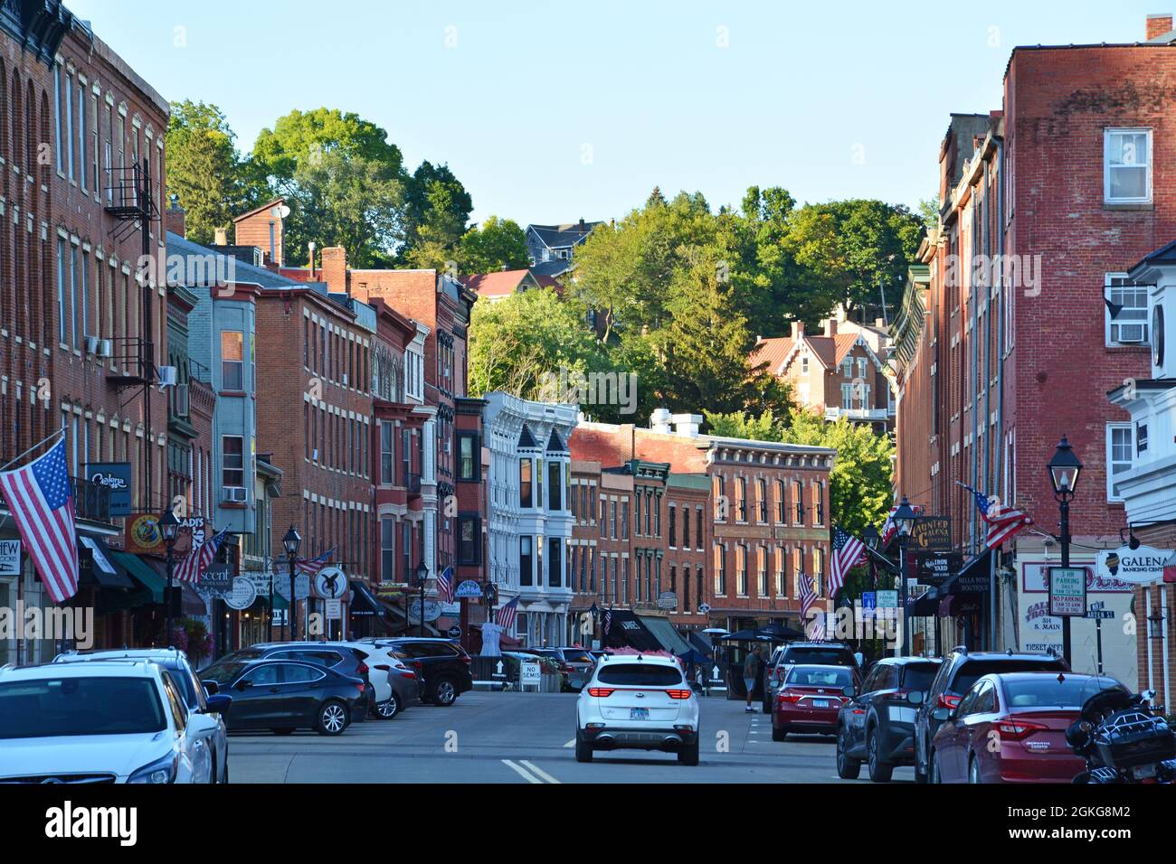 Historic downtown shopping district of Galena, Illinois Stock Photo - Alamy