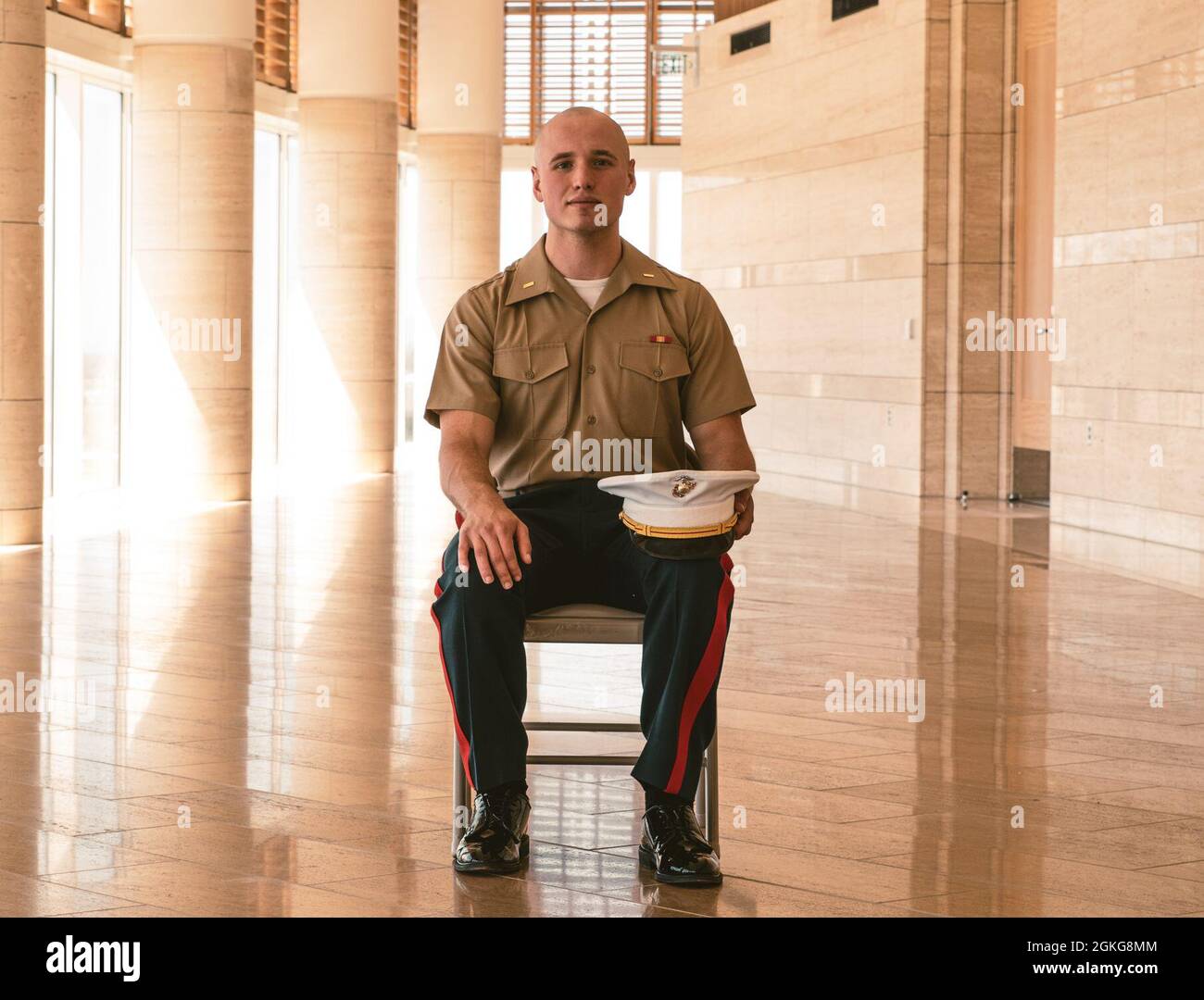 U.S. Marine Corps 2nd Lt. Sawyer M. Montgomery, a temporary officer ...