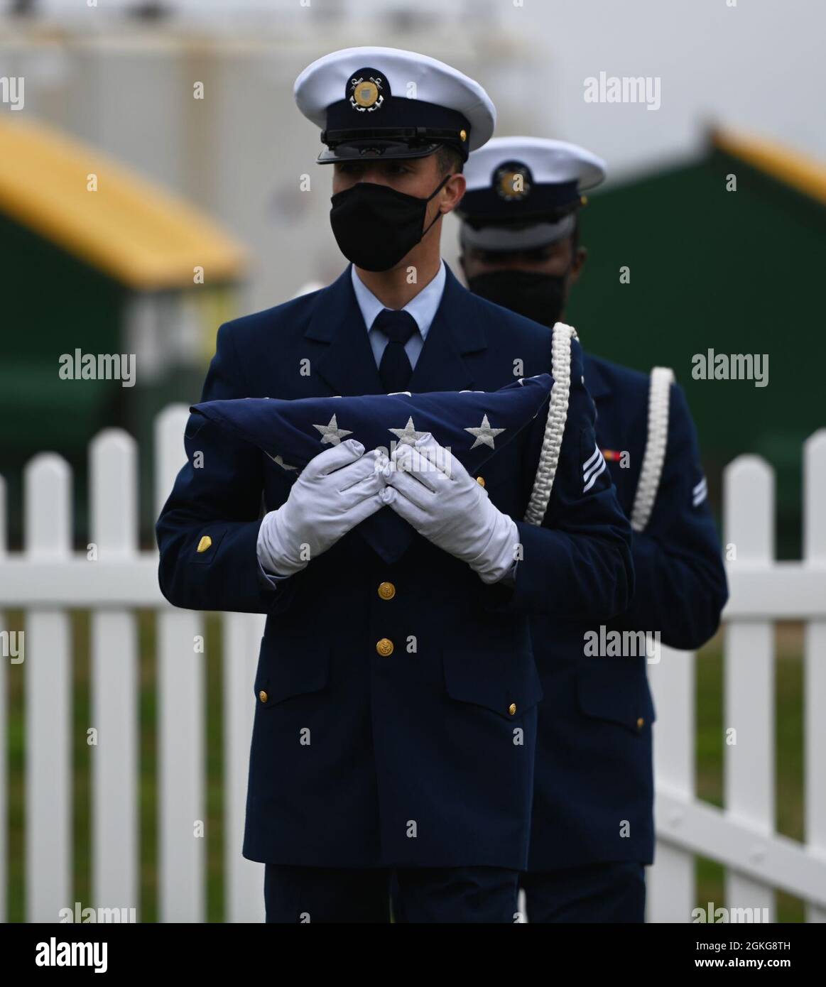 Members of Coast Guard Training Center Cape may ceremonial color guard ...