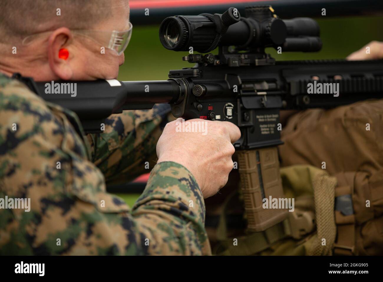 U.S. Marine CWO3 Steven Broyles, regimental ordnance officer, Marine ...