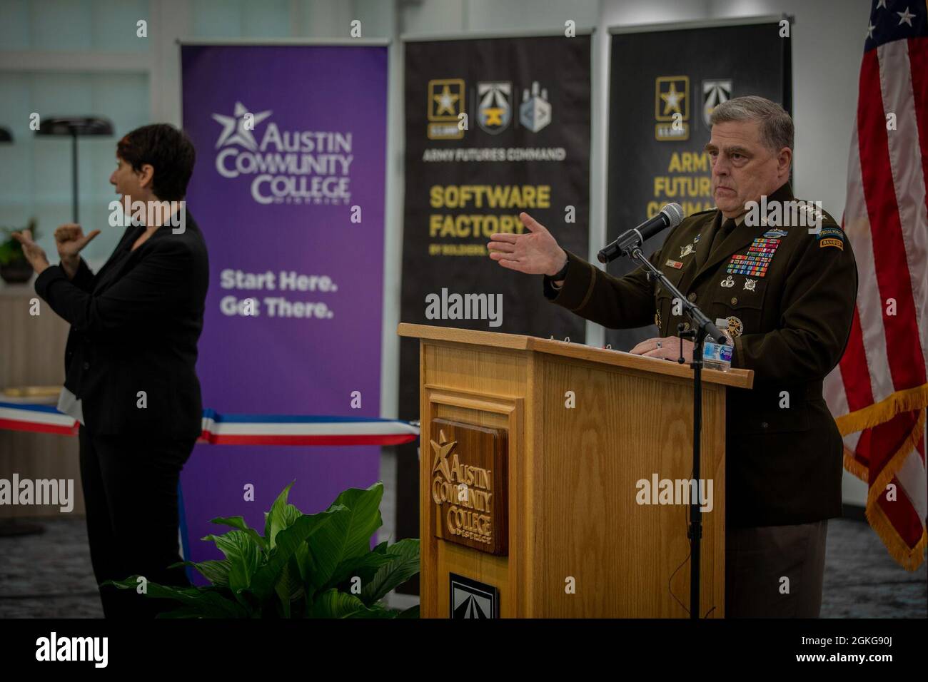 U.S. Army Futures Command, or AFC, conducts a ribbon-cutting ceremony ...