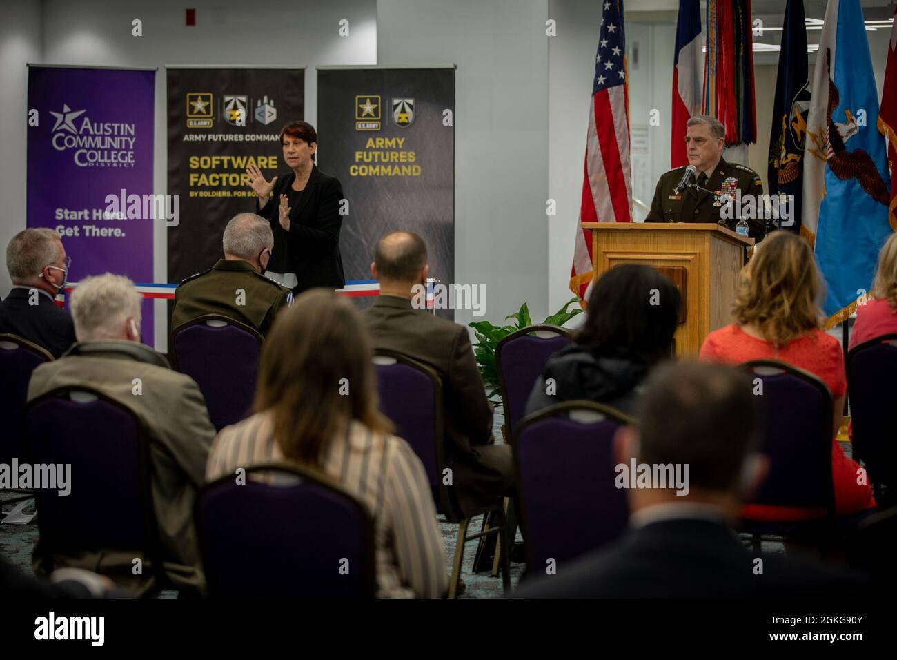 U.S. Army Futures Command, or AFC, conducts a ribbon-cutting ceremony ...