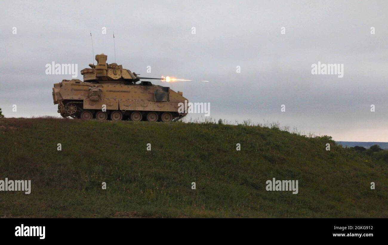 A M2 Bradley Fighting Vehicle with 2nd Armored Brigade Combat Team, 1st ...