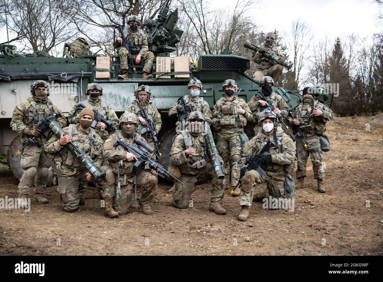 Soldiers with the Regimental Engineer Squadron, 2nd Cavalry Regiment ...