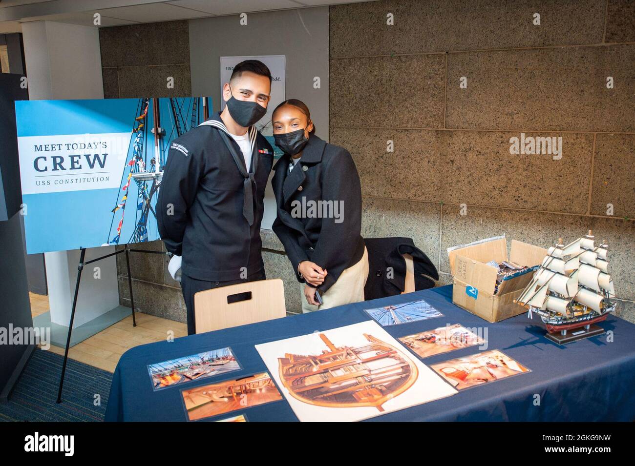 Boston (April 15, 2021) Seaman Jacob Ortiz, left, from Phoenix, and ...