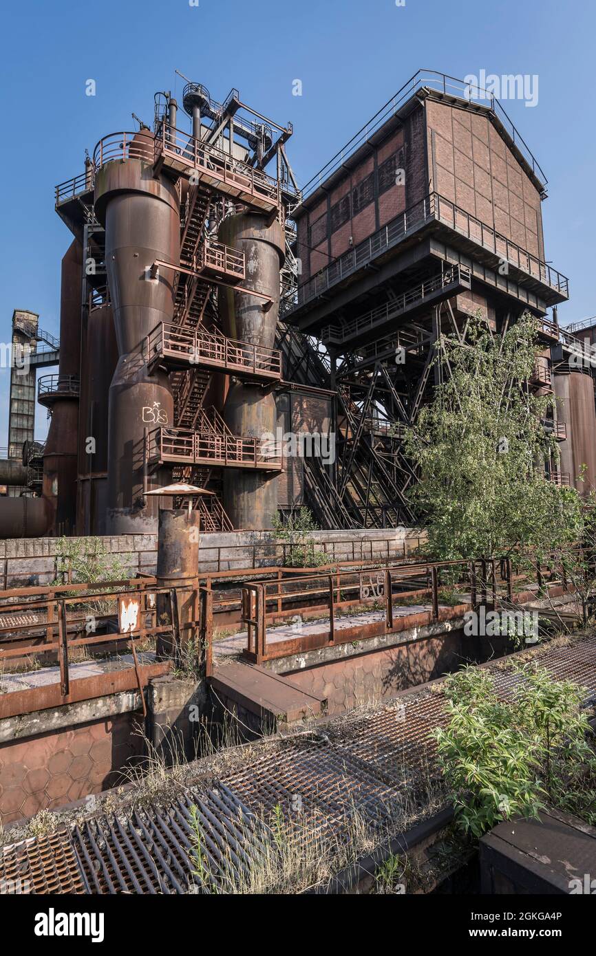 abandoned blast furnace building Stock Photo - Alamy
