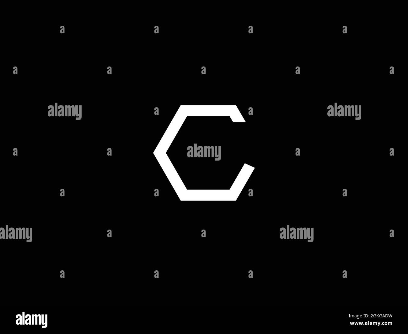 ALPHABET C OR LETTER C LOGO WITH NEGATIVE SPACE EFFECT FOR ILLUSTRATION ...