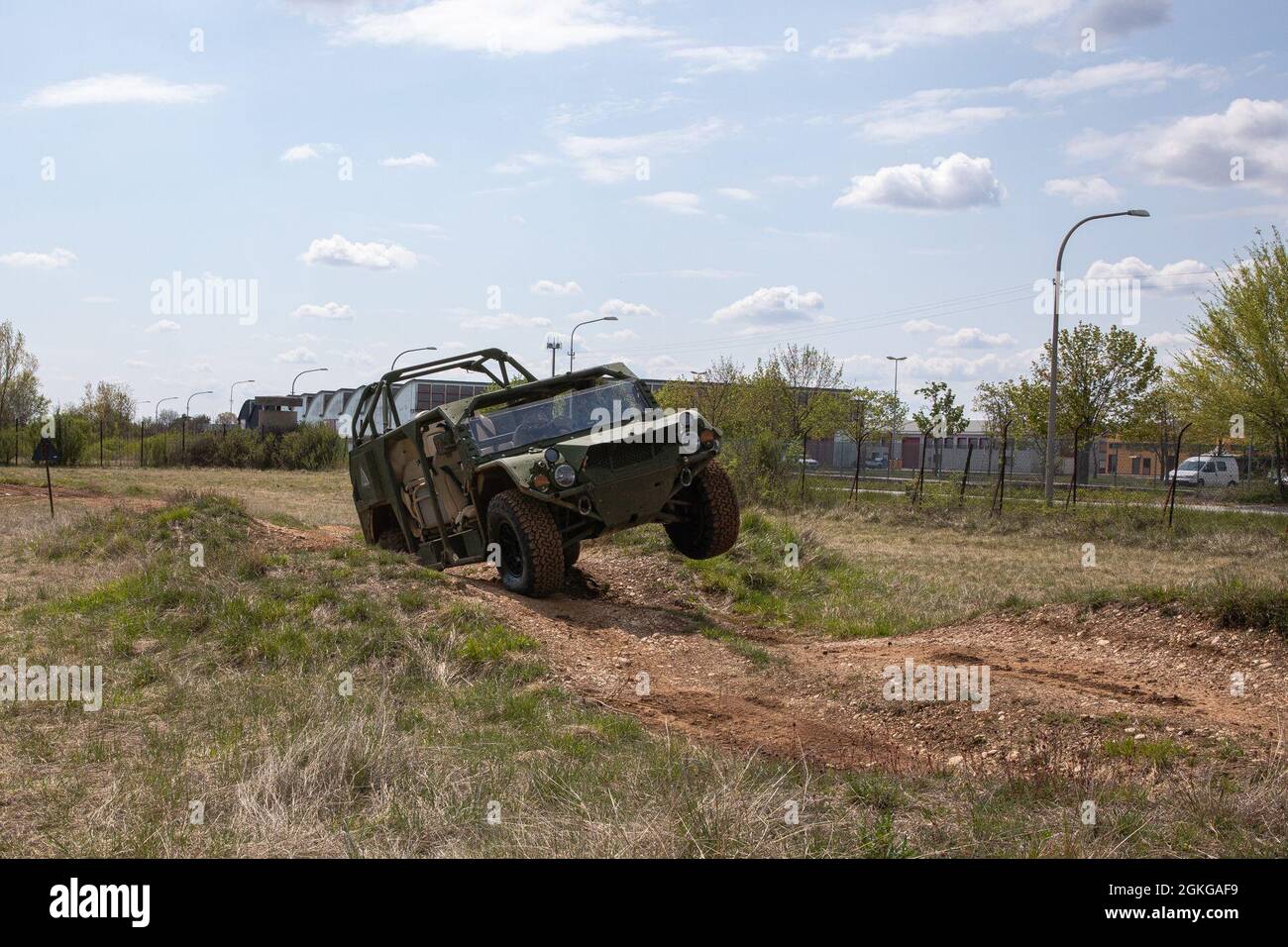 A U.S. Army soldier assigned to 173rd Airborne Brigade demonstrates ...