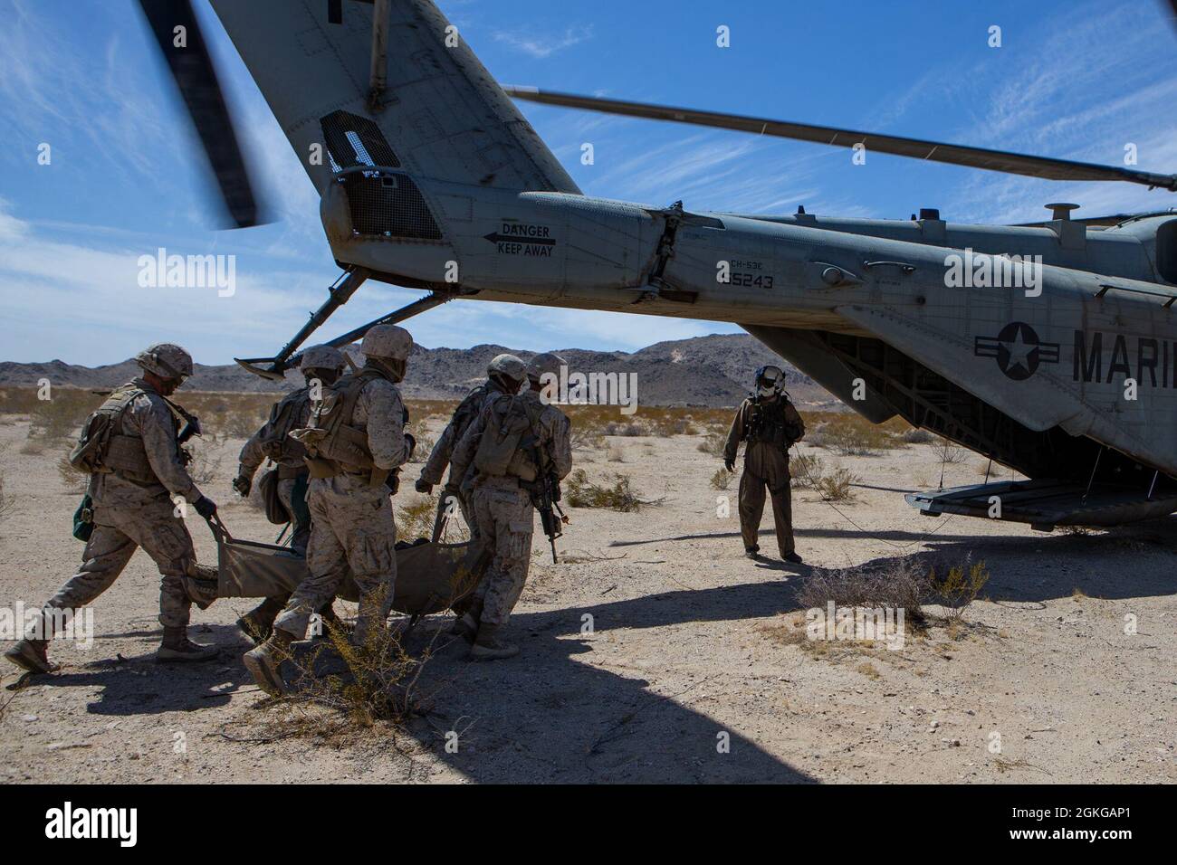 U.S. Marines with Marine Wing Support Squadron (MWSS) 271 transport a ...
