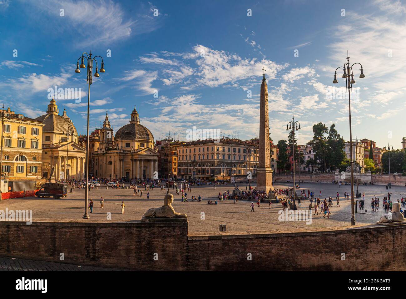 Piazza del Popolo aka peoples square in Rome, Italy Stock Photo - Alamy