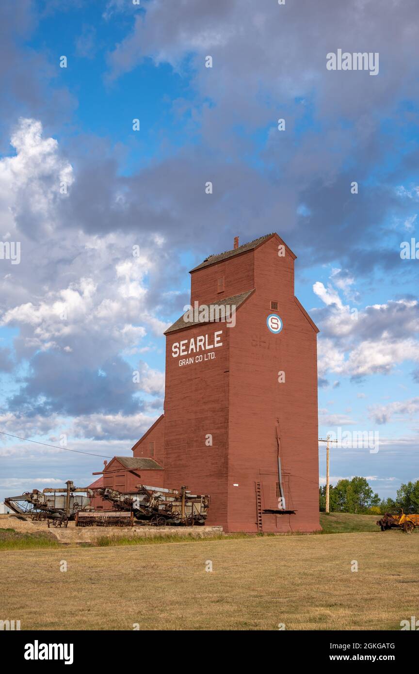 ROWLEY, CANADA - Sep 06, 2021: A vertical shot of the Historic wooden ...