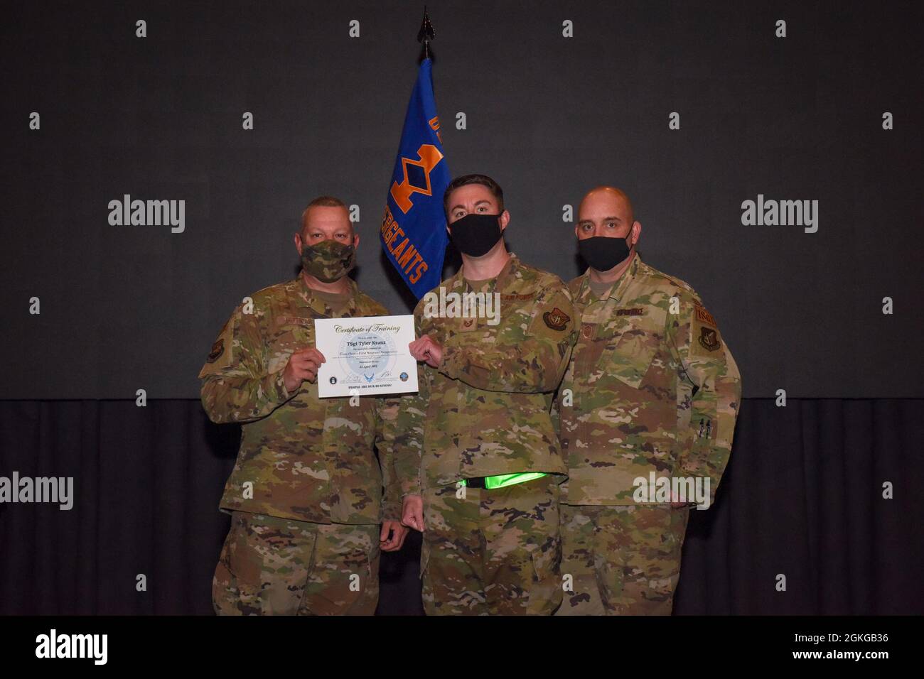 Tech. Sgt. Tyler Kranz, 51st Aircraft Maintenance Squadron, accepts his ...