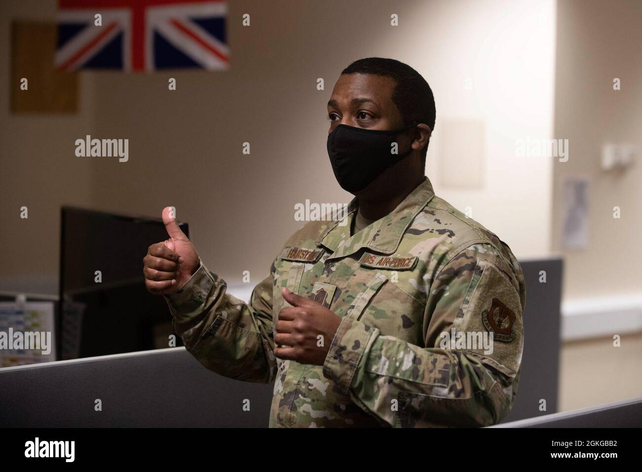 U.S. Air Force Senior Master Sgt. Mario Hairston, 501st Combat Support Wing chief of contracting ...