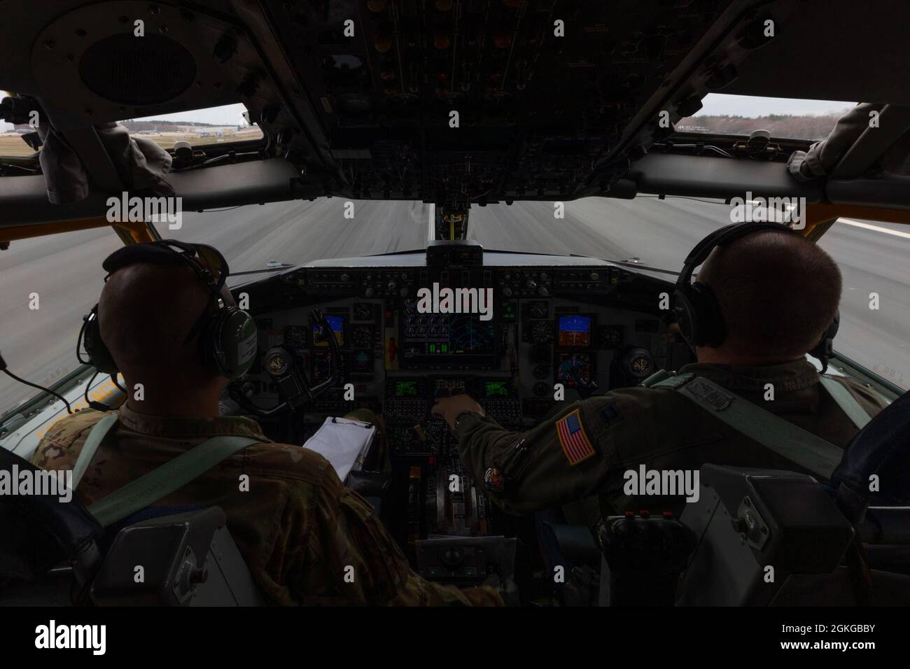 U.S. Air Force Maj. John Chappelle, left, and Capt. Brandon Johnson ...