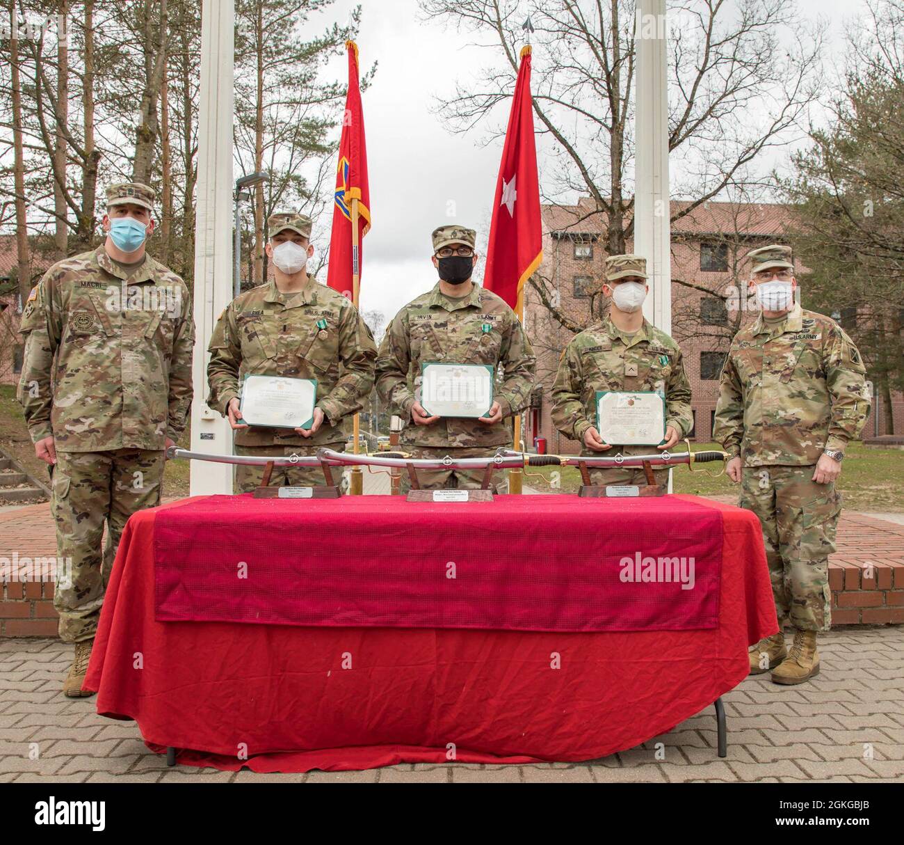 U.S. Army 1st Lt. Brandon Rhea, Sgt. Antonio Irvin, and Pvt. Joshua ...
