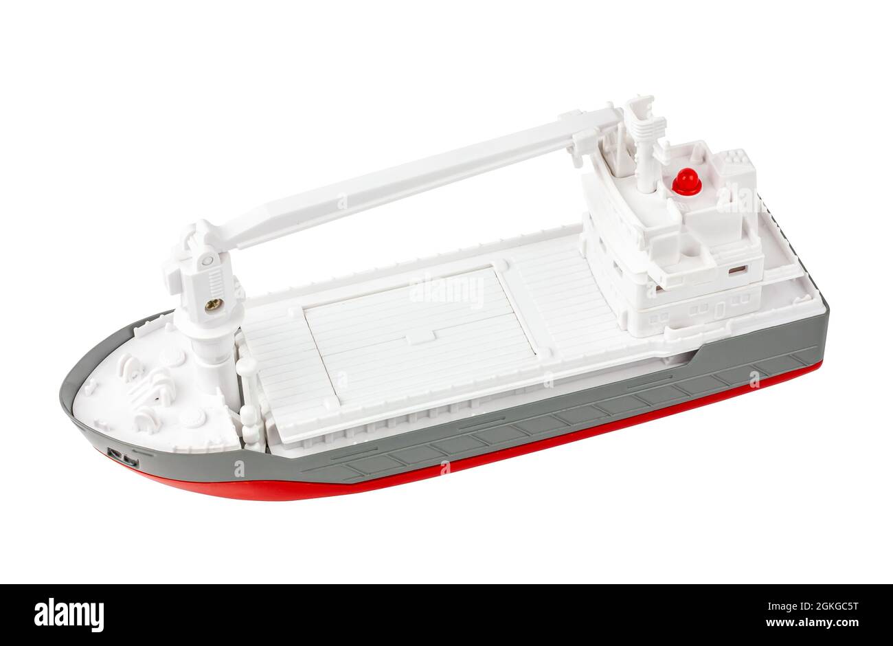 Cargo ship toy. Children's boat. Isolate on a white background ...