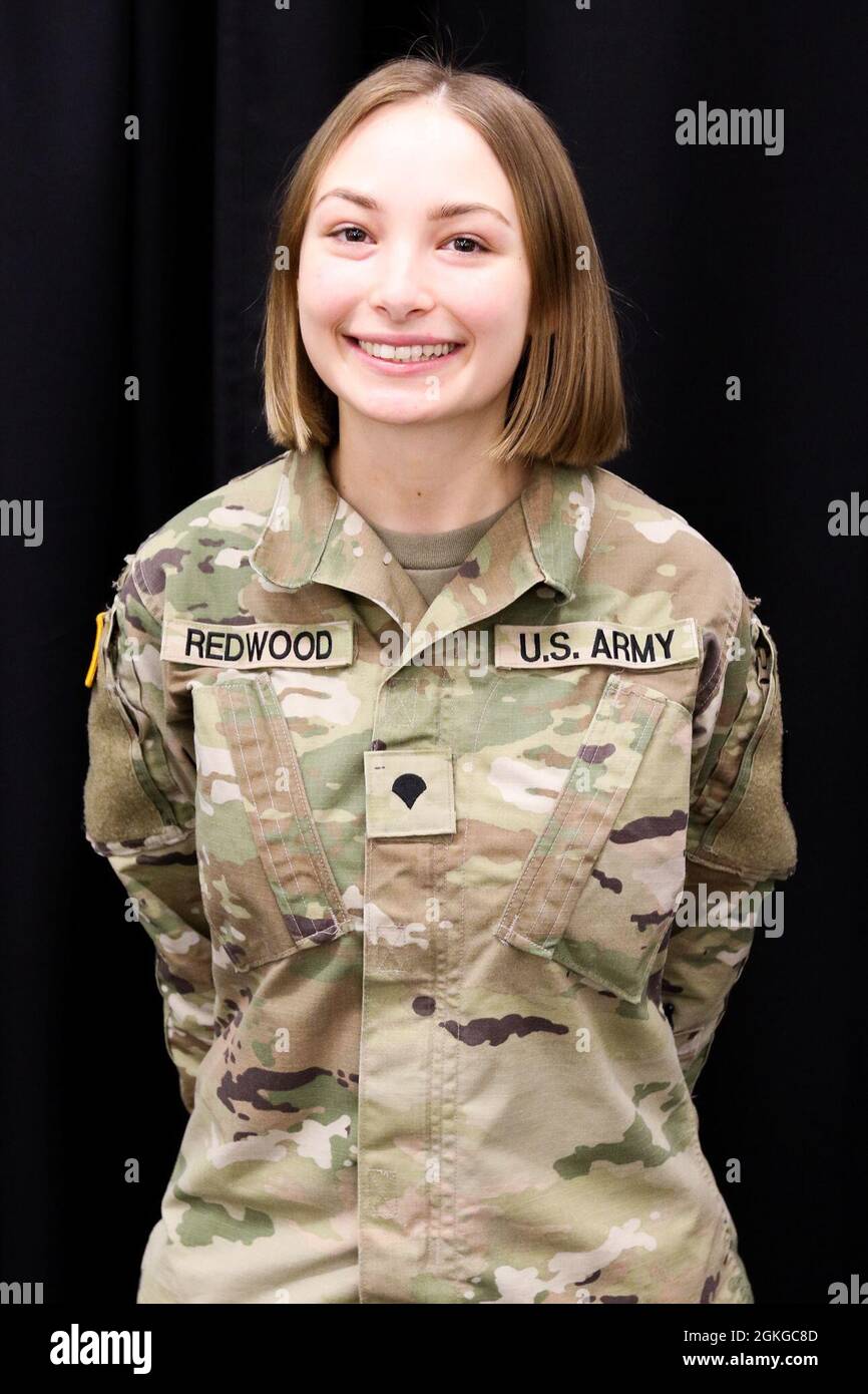 Spc. Mariah Redwood, a combat medic assigned to Company C, 328th ...