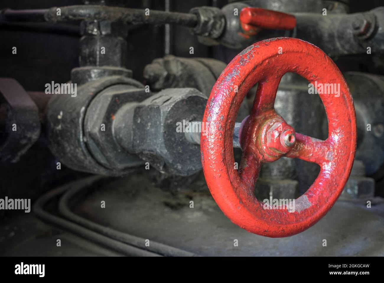 wheel on a historic steam engine Stock Photo - Alamy