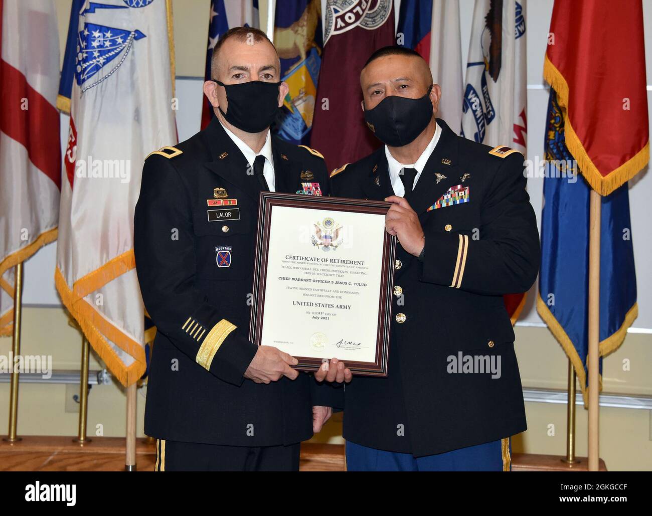 Brig. Gen. Michael Lalor, left, commander of Army Medical Logistics ...
