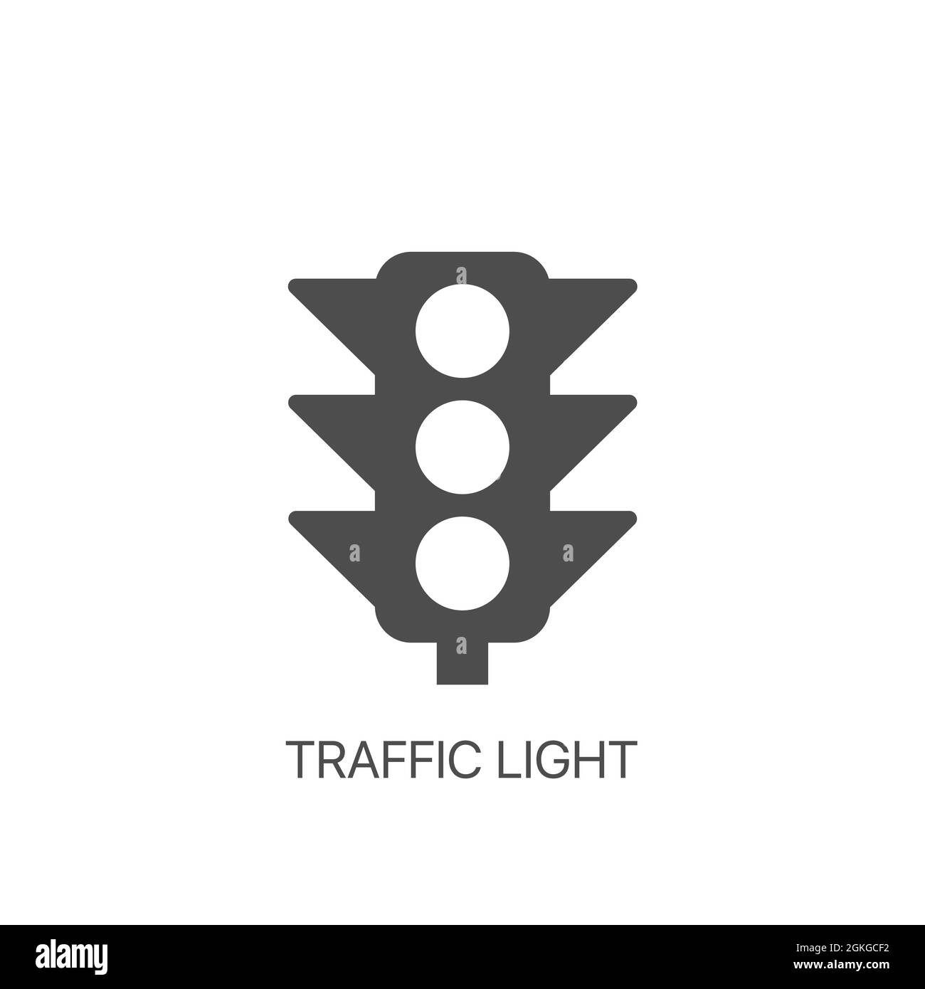 Traffic light sign vector line icon. Vector sign for mobile app and web ...