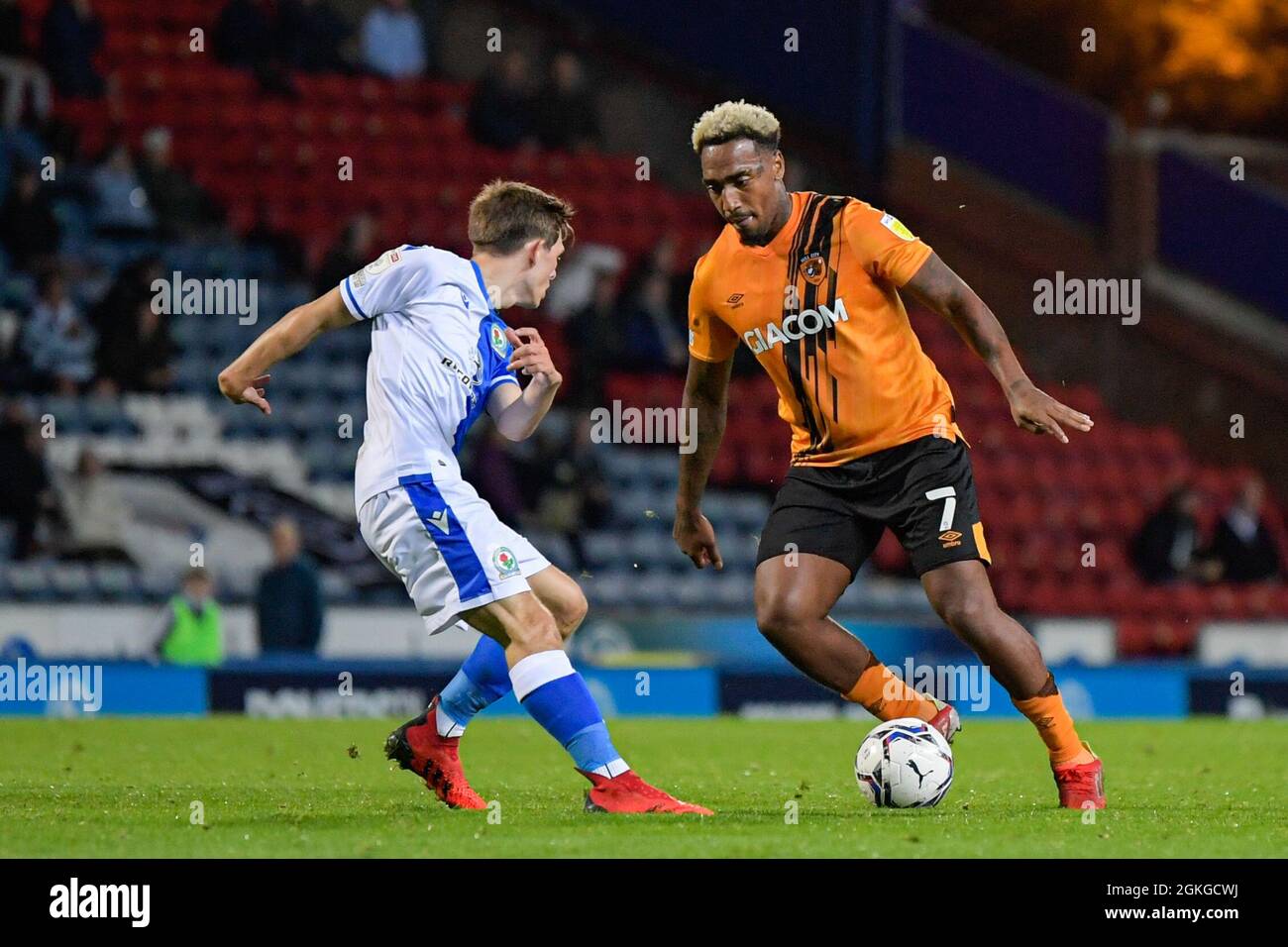 Mallik Wilks #7 of Hull City looks to get in a shooting position Stock ...