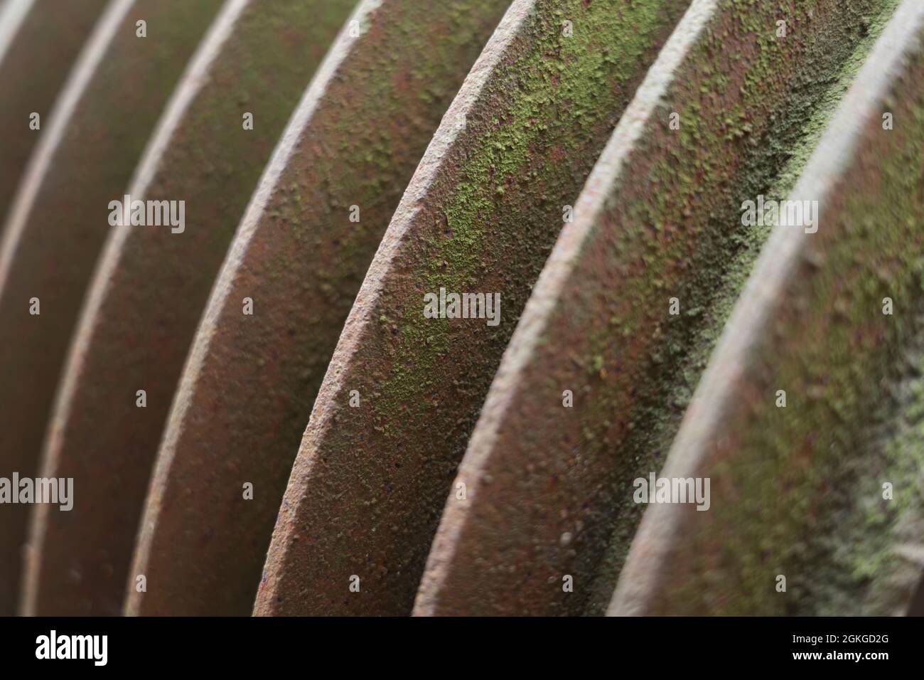 detail of a rusty belt pulley Stock Photo - Alamy