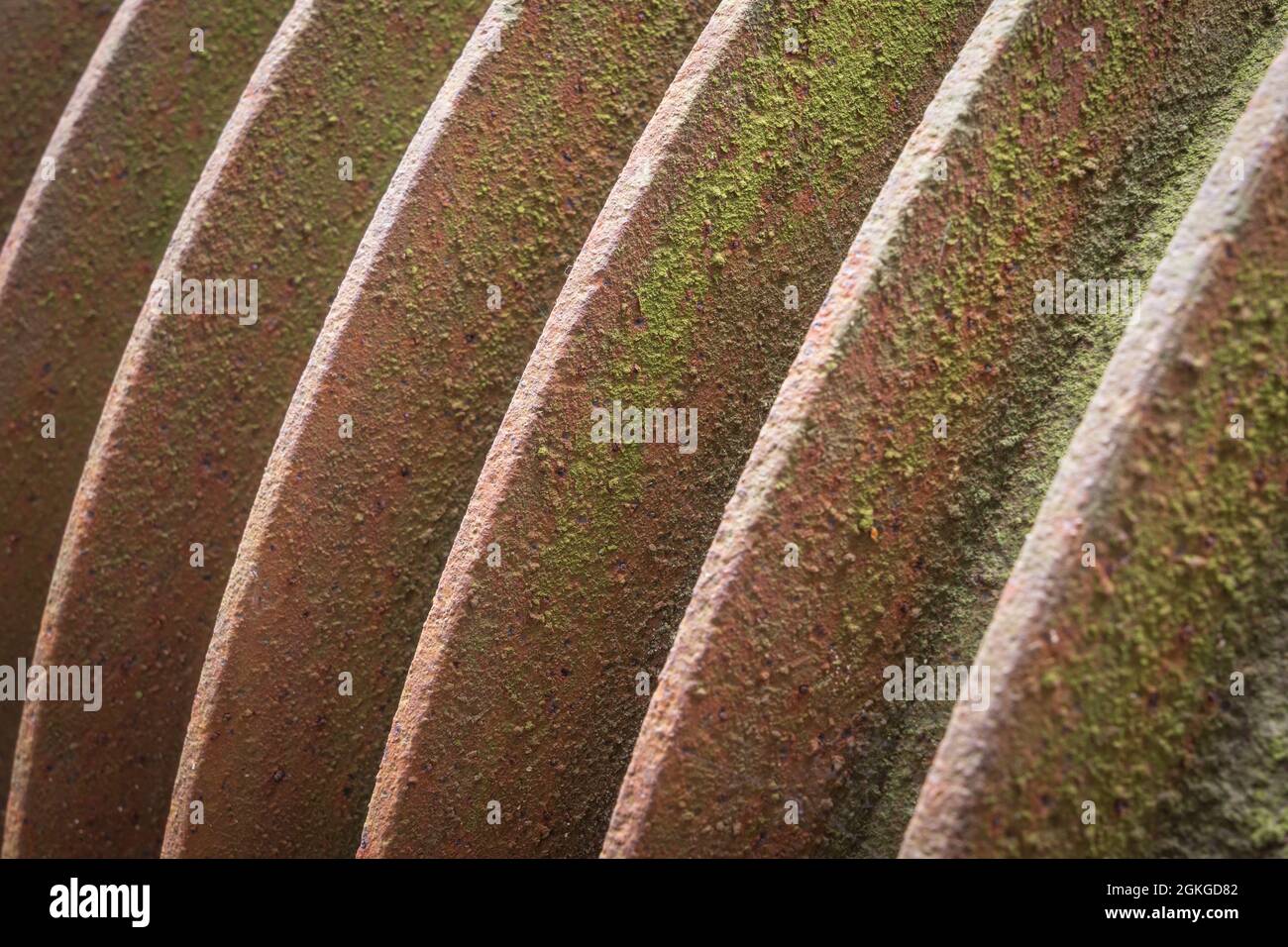 detail of a rusty belt pulley Stock Photo - Alamy