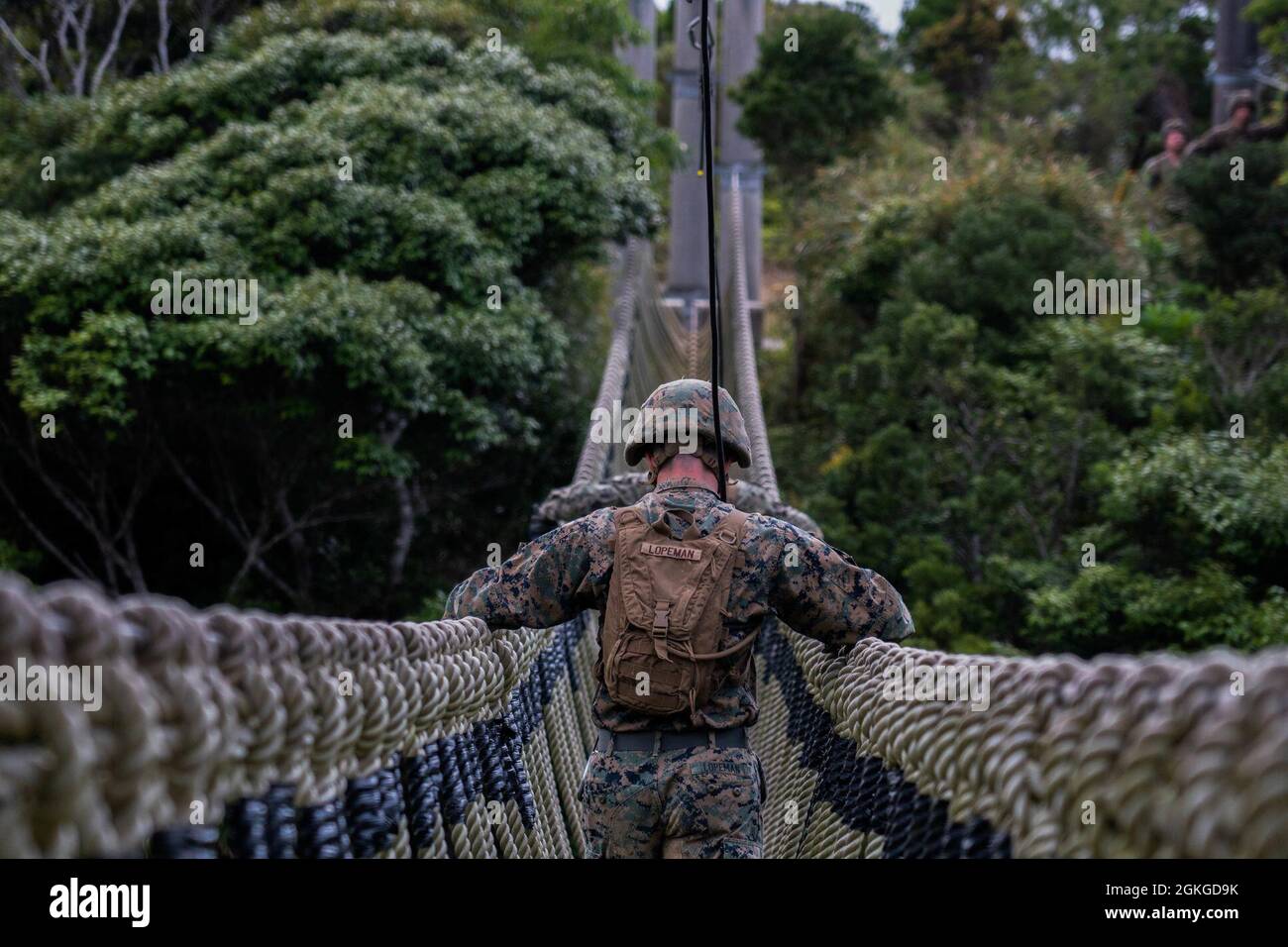 U.S. Marine Corps Kegan Lopeman, a combat engineer with 9th Engineer ...