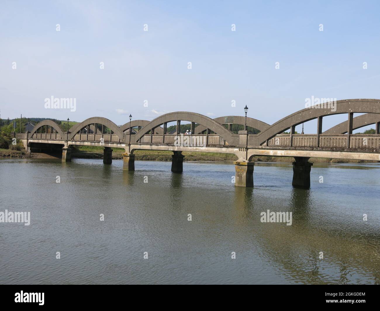 Built in 1926 by Mouchel, the current road bridge over the River Dee at ...