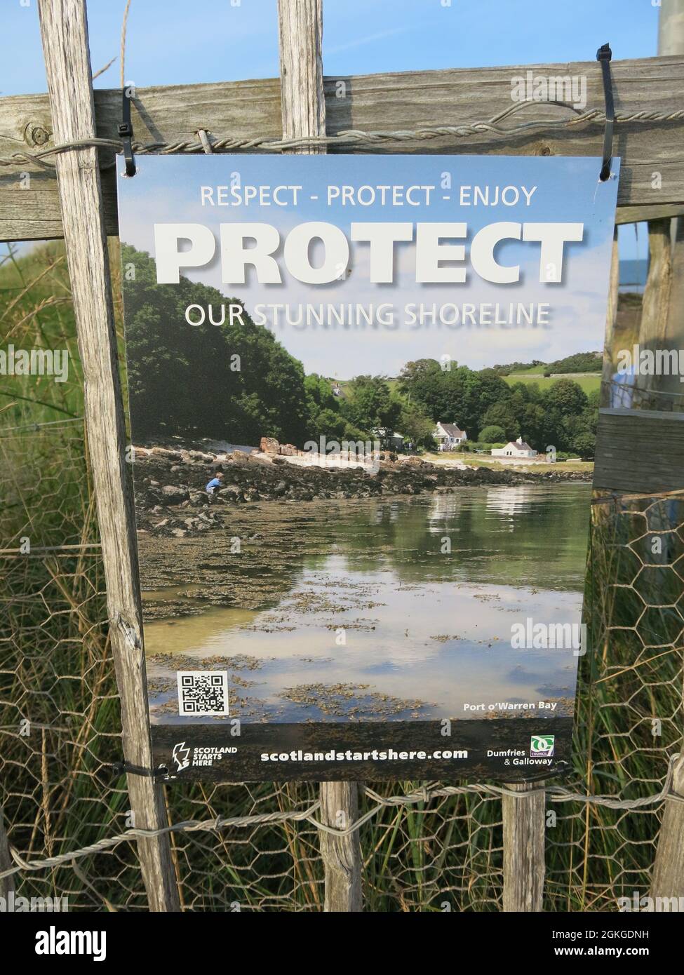 Campaign poster to "respect, protect & enjoy our stunning shoreline ...