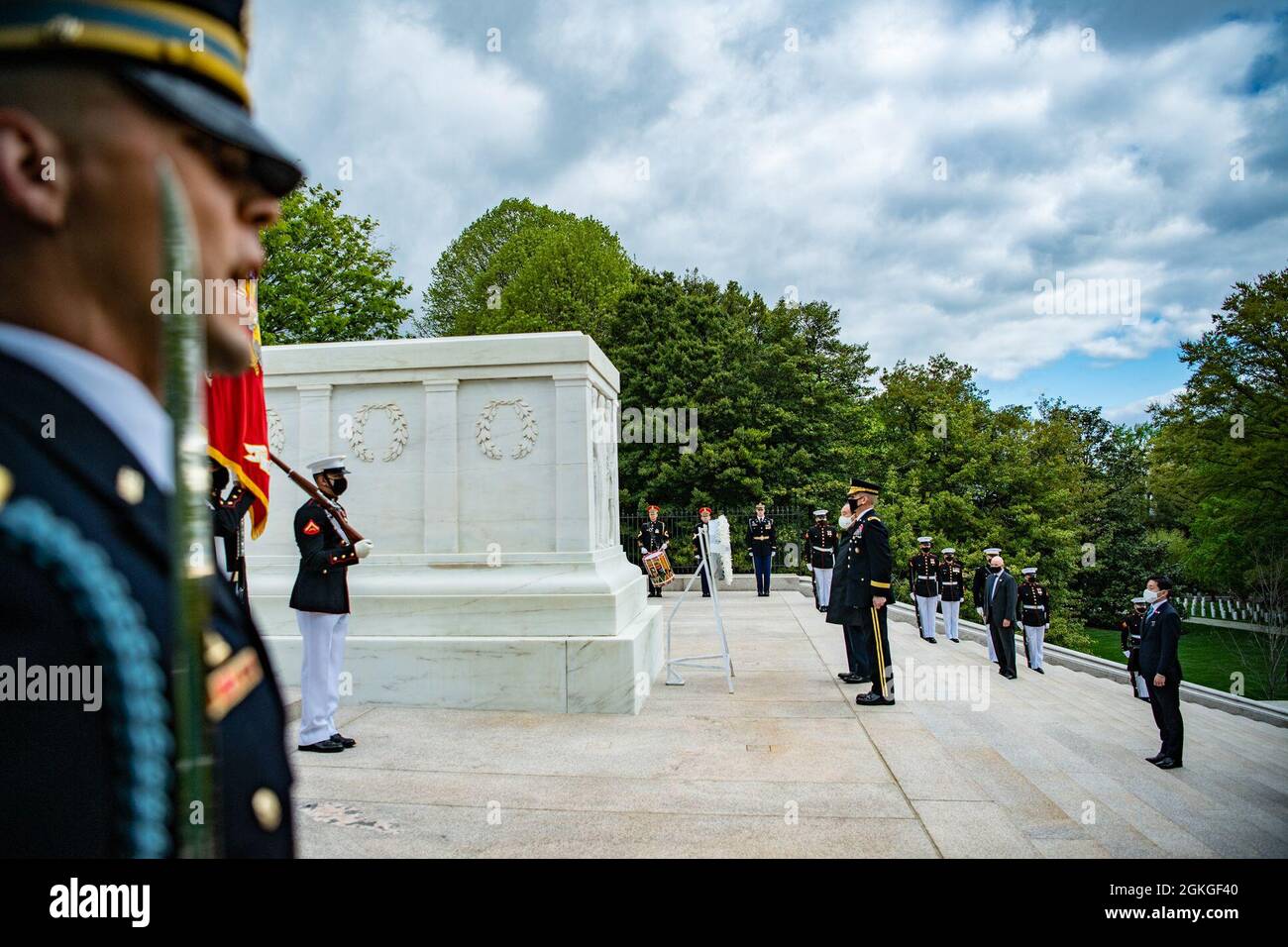 U.S. Army Maj. Gen. Omar J. Jones IV (center front), commanding general ...
