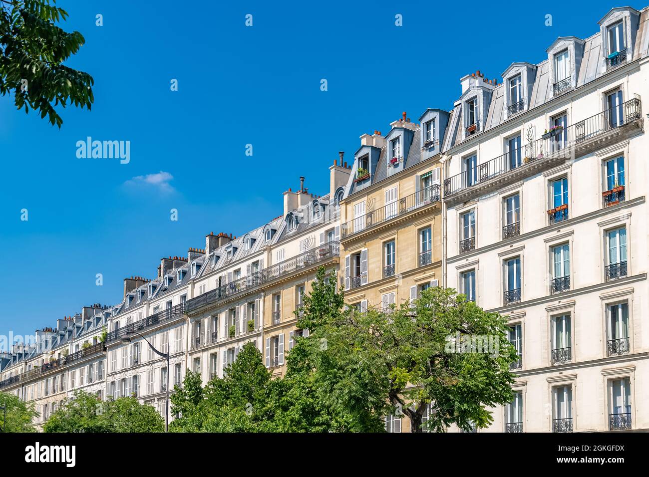 Paris, beautiful buildings, place de la Nation in the 11e district ...