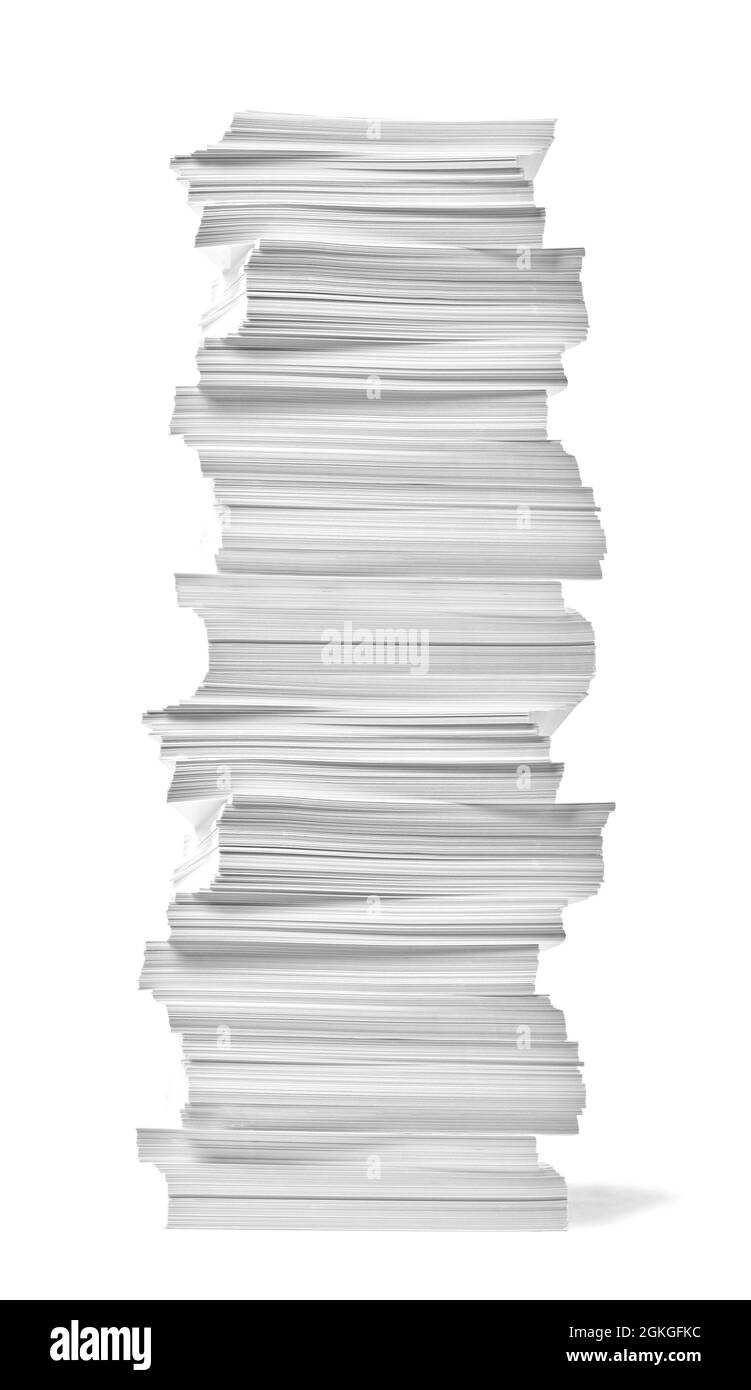 paper stack pile office paperwork busniess education Stock Photo - Alamy
