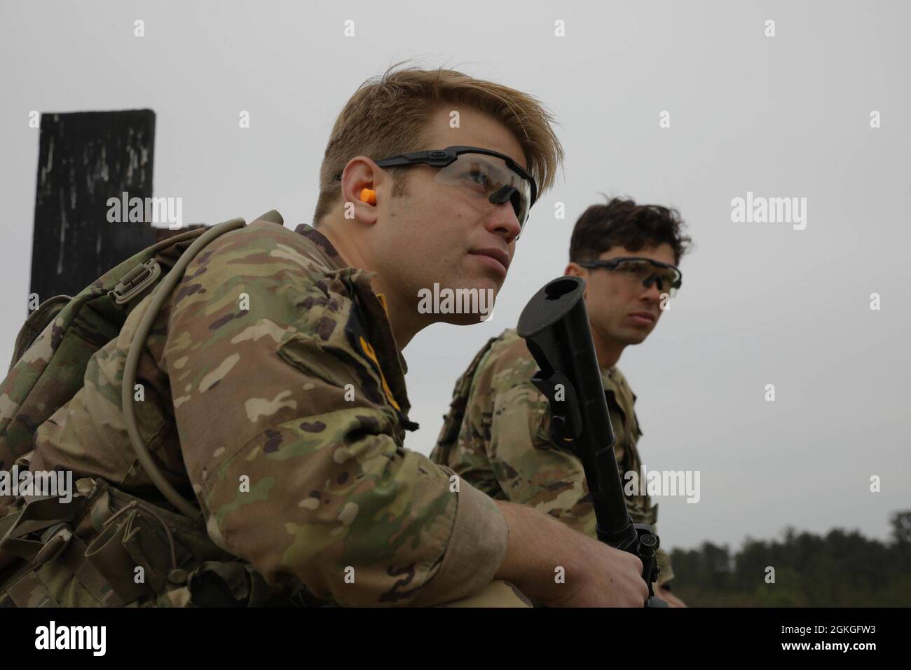 U.S. Army Capt. Andrew Irwin and Capt. Jacob Poag, assigned to Manuever ...