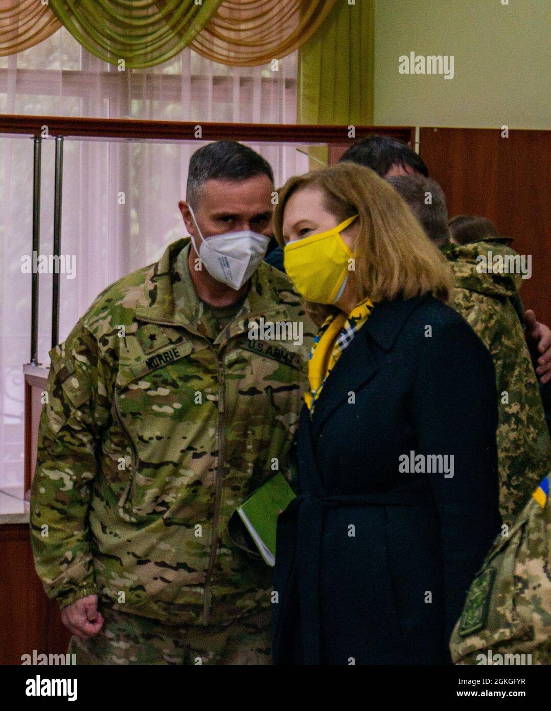 Brig. Gen. Christopher Norrie speaks with Chargé d’Affaires, Kristina ...