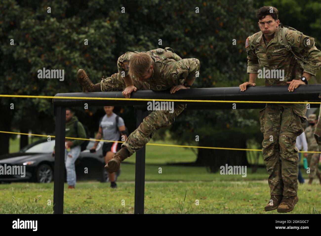 Capt. Andrew Irwin and Jacob Poag, assigned to the Maneuver Center of ...