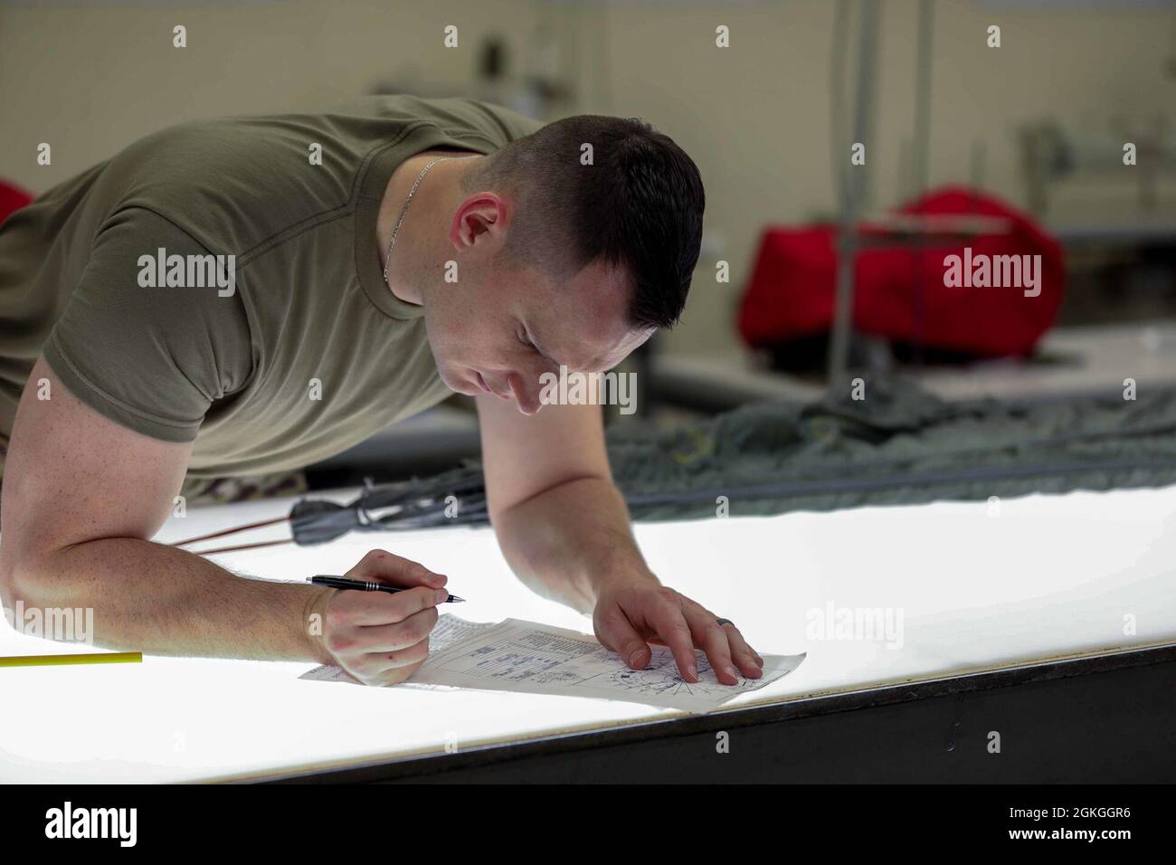 Spc. Adam Tyndall, a parachute rigger with the North Carolina National ...