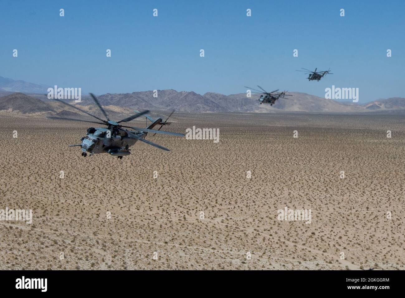 U.S. Marines with Marine Heavy Helicopter Squadron (HMH) 366 transport ...