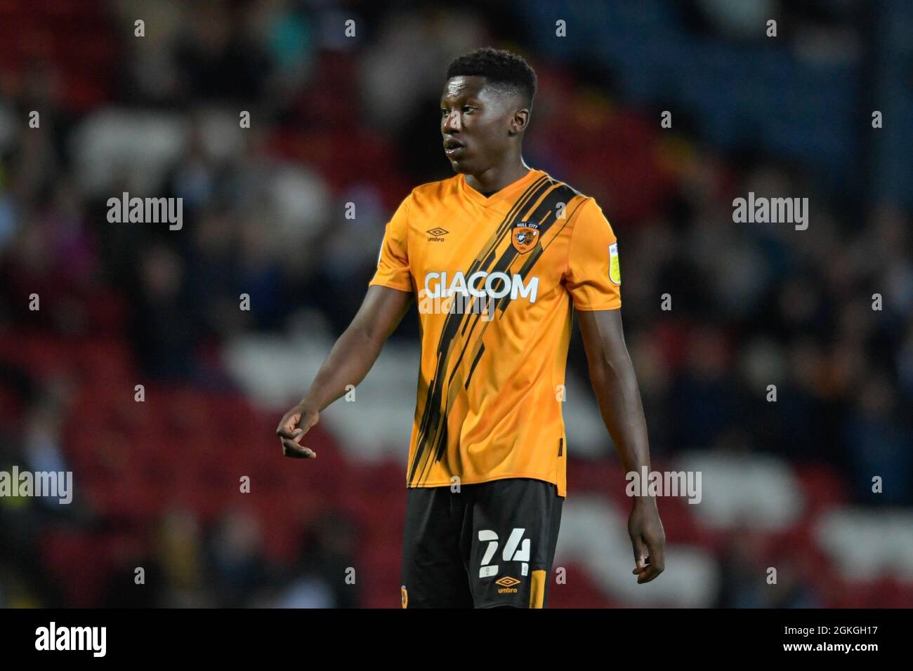 Blackburn, UK. 14th Sep, 2021. Di'Shon Bernard #24 of Hull City in ...