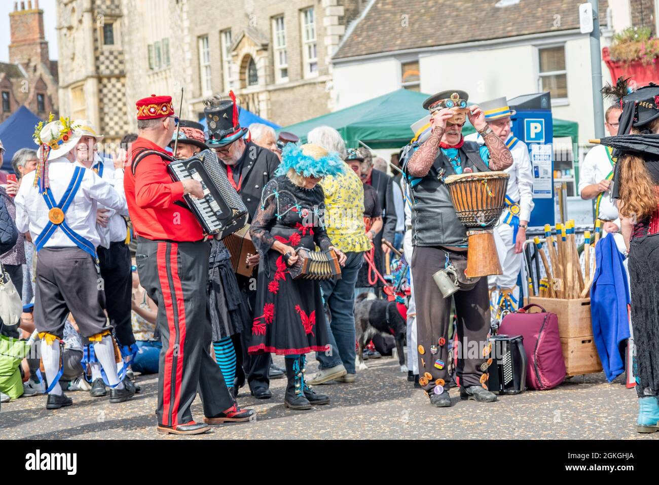 Steam Punk morris dancing troupe giving a demonstration at the annual ...