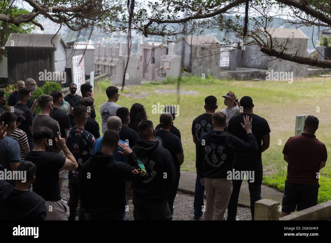 U.S. Navy Chaplain Jeremy Blythe, CE 31st MEU III MEF, speaks to ...