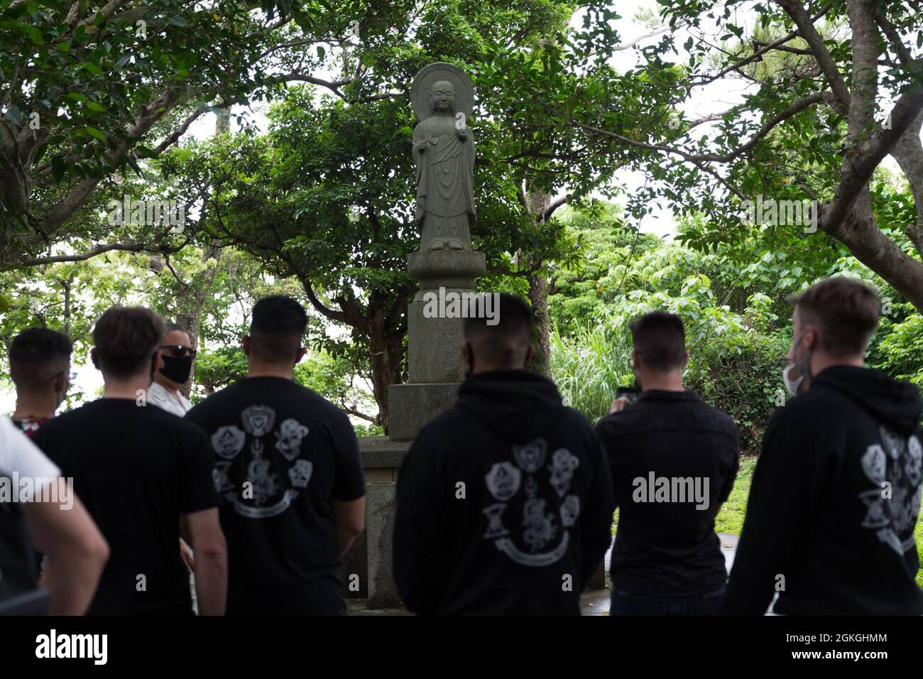 U.S. Navy Chaplain Adams, H&S Battalion MCIPAC-MCB Camp Butler, speaks ...