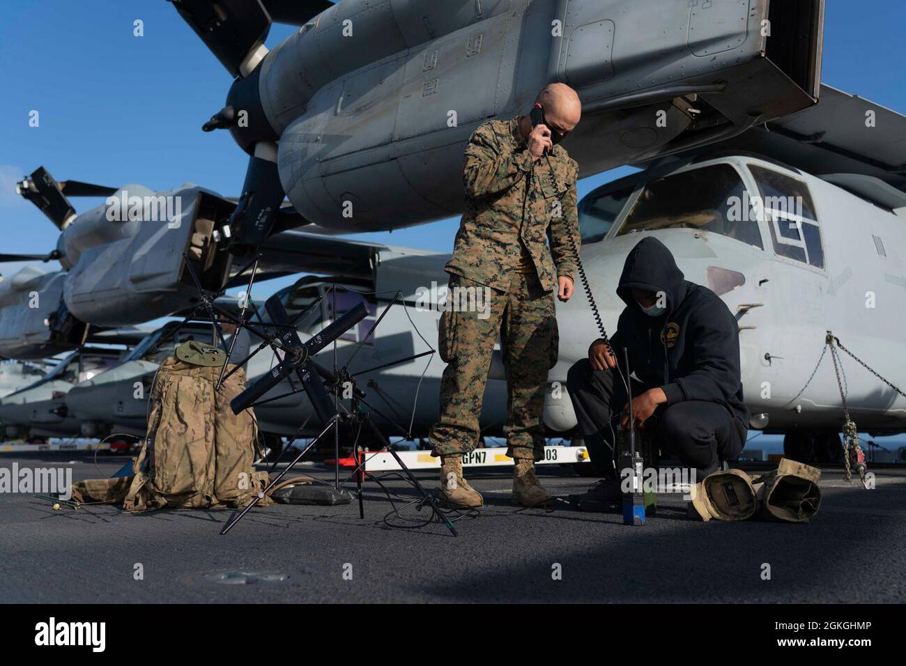 PACIFIC OCEAN (April 16, 2021) U.S. Marine Lance Cpl. Andrew Medcalf ...