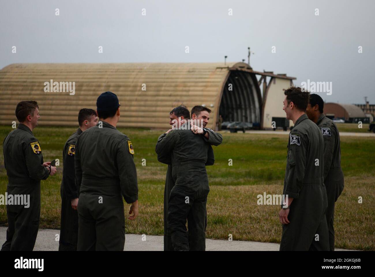 Col. David “Wolf II” Ross, 8th Fighter Wing vice commander, celebrates ...