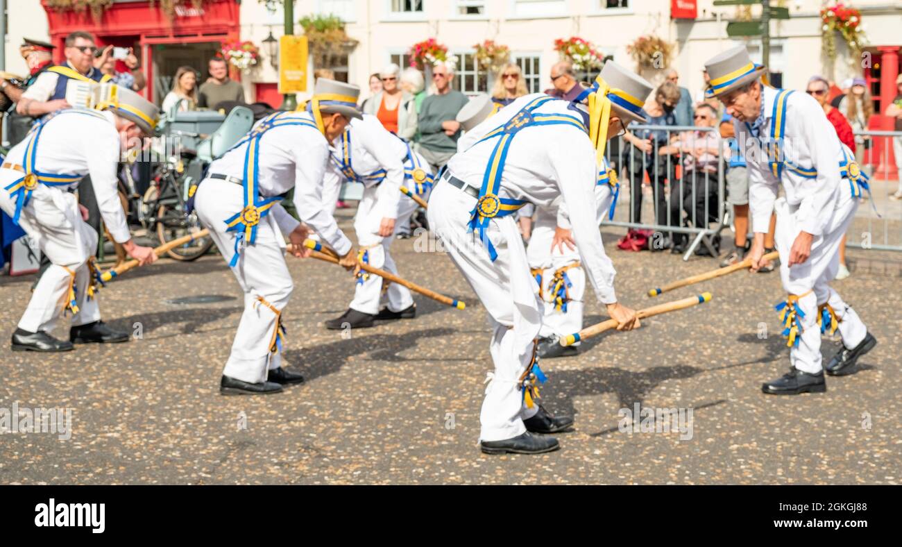 Traditional Morris dancers putting on a demonstration at the annual ...