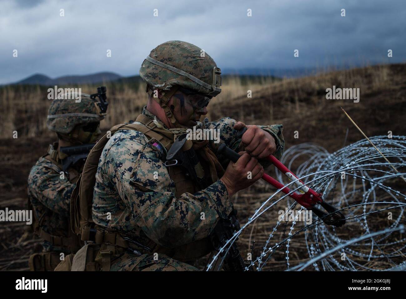 U.S. Marine Corps Cpl. Peter Gladkowski, a combat engineer attached to ...