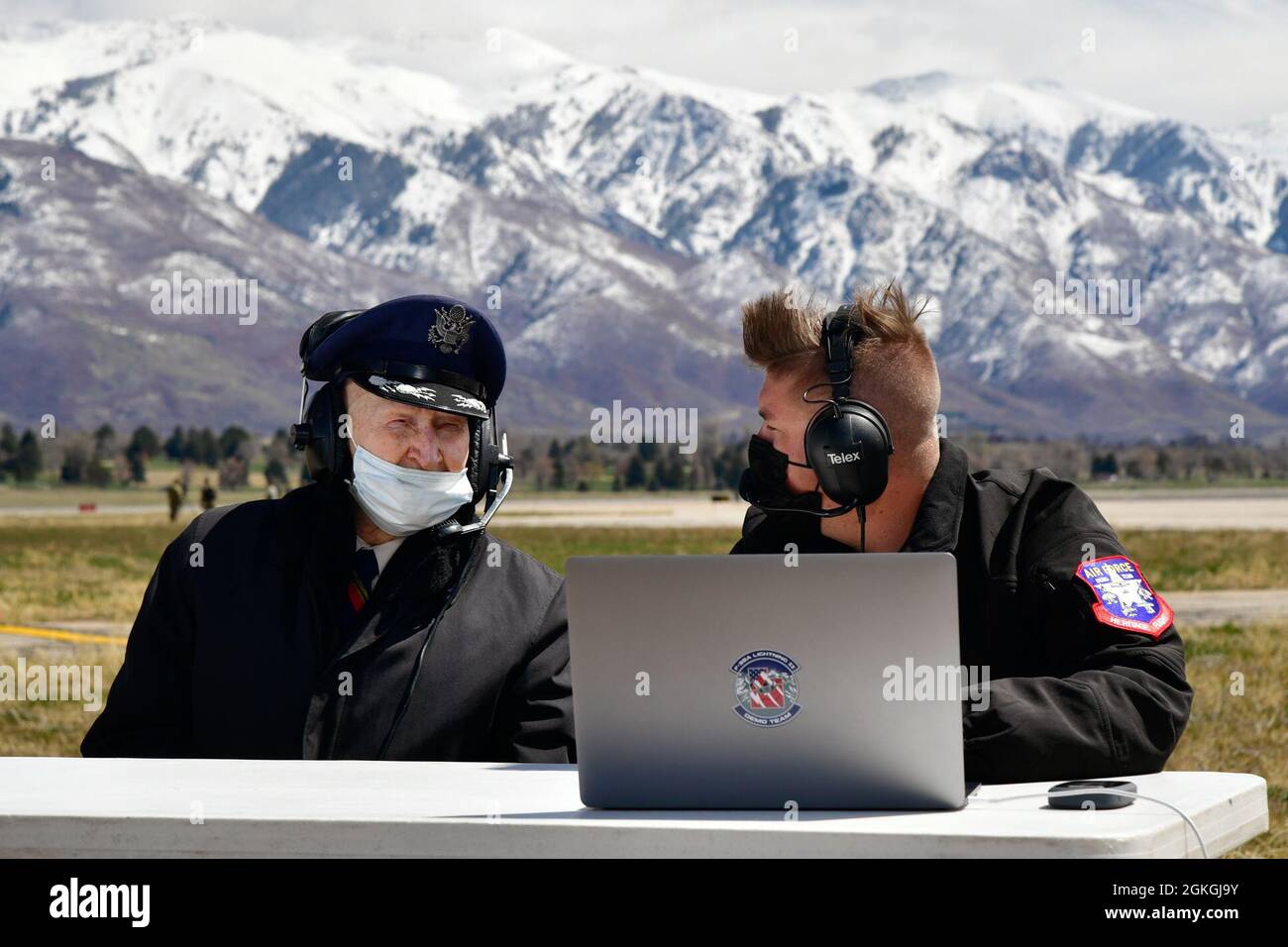 Air Force Col. (Ret.) Gail Halvorsen (left), the “Berlin Candy Bomber ...