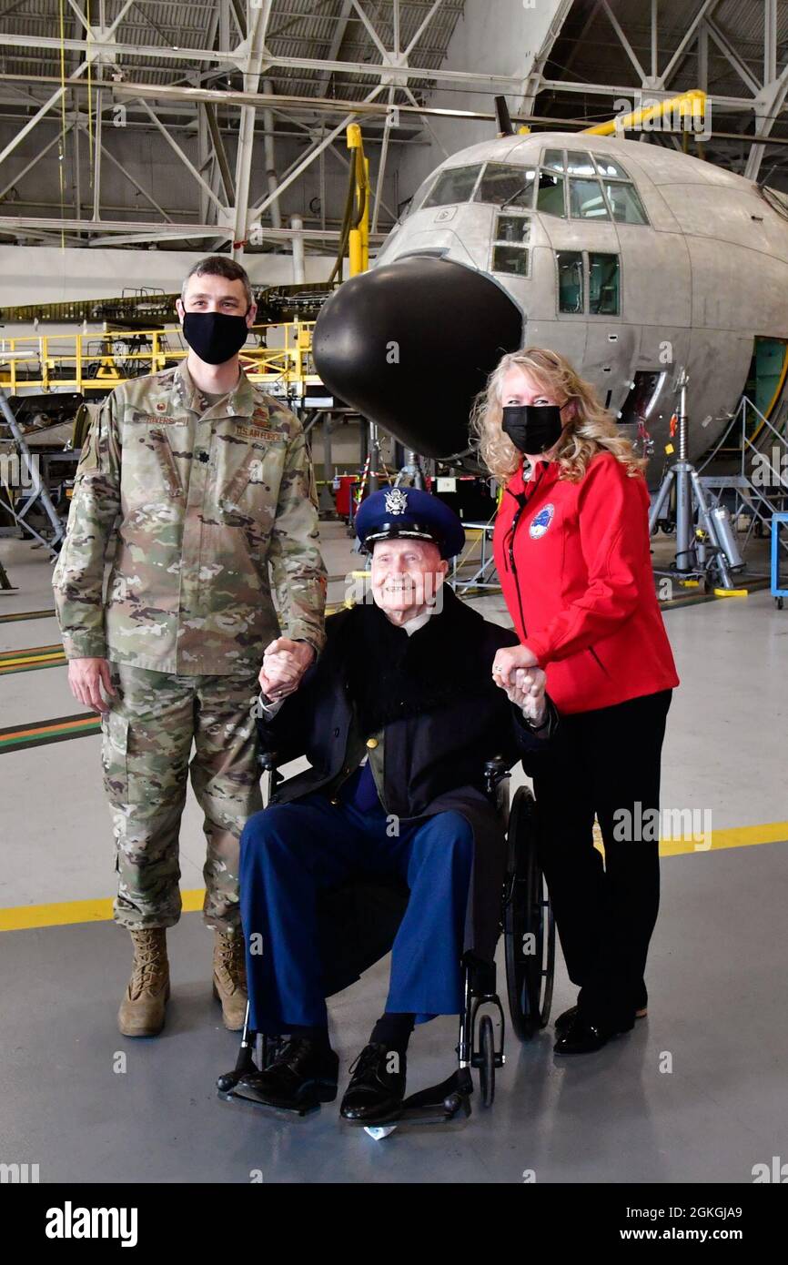 (Left to right) Lt. Col. Aaron Rivers, 309th Aircraft Maintenance Wing ...