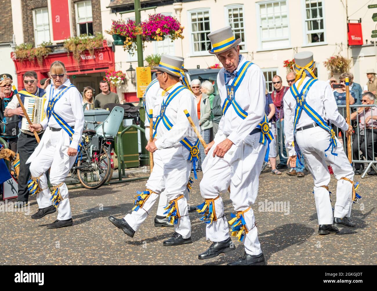Traditional Morris dancers putting on a demonstration at the annual ...