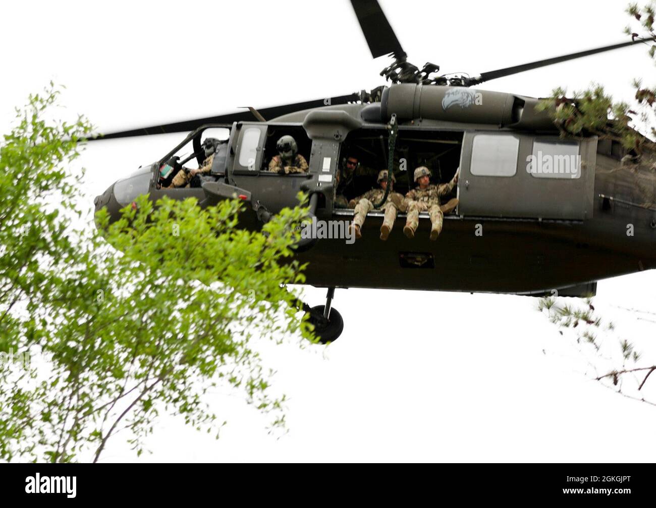 CPT Edward Von Kuhn and 1LT Michael Singer take a Sikorsky UH-60 Black ...